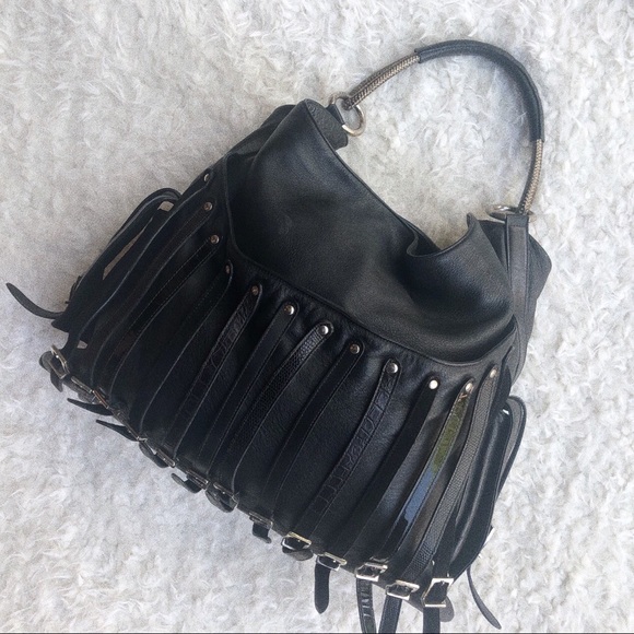 Versace | Bags | Vintage Versace Black Leather Bag | Poshmark